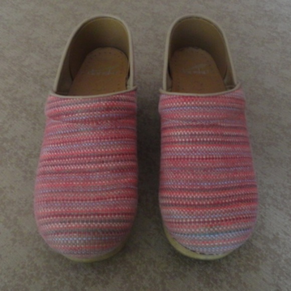 Dansko | Shoes | Dansko Woven Multicolored Fabric Clogs Size 37 | Poshmark